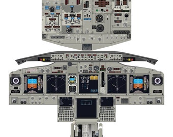 Boeing 737-800 Cockpit Poster Classic Standby Instruments B737NG ...