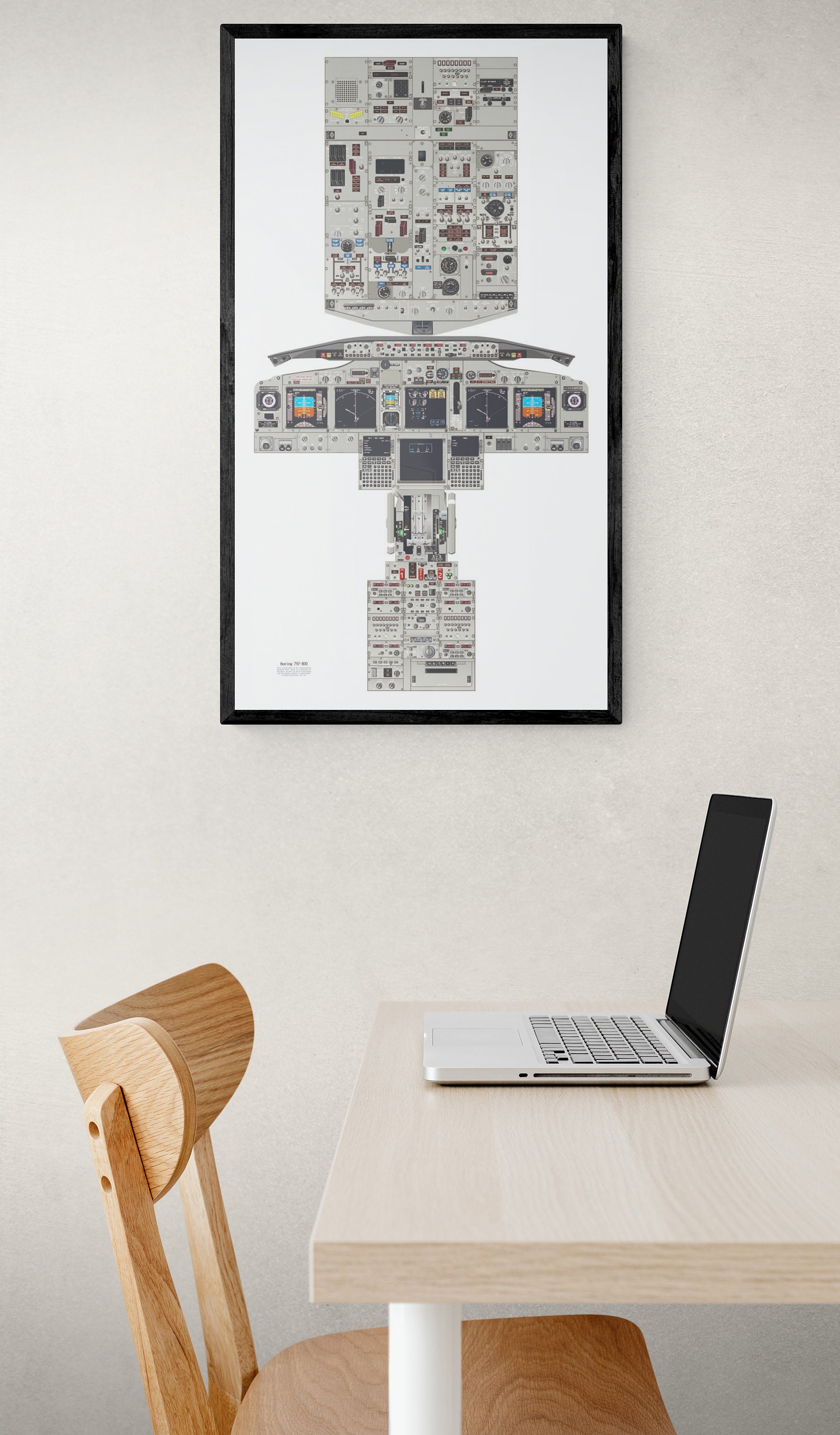 Large Boeing 737-800 Training Cockpit Poster - Perfect Pilot Gift - Etsy