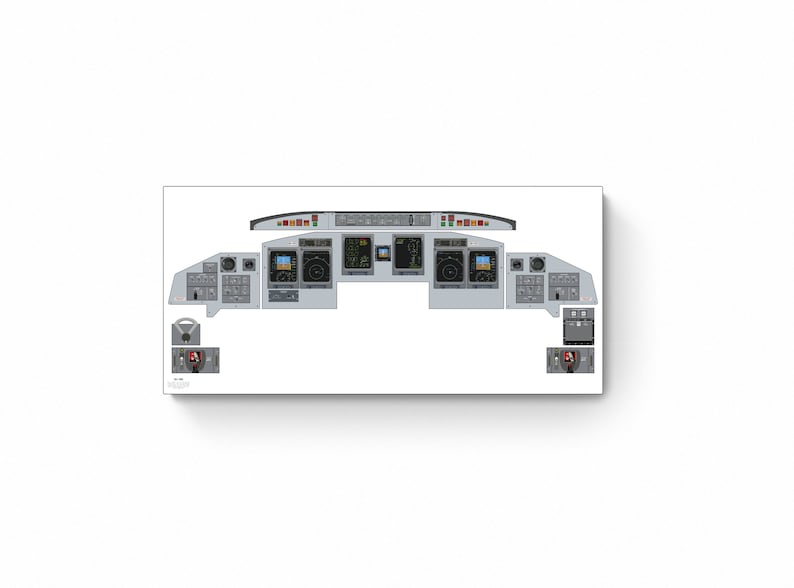 CRJ900 Cockpit Poster CRJ700 Cockpit Poster Training Panel Set - Flight ...