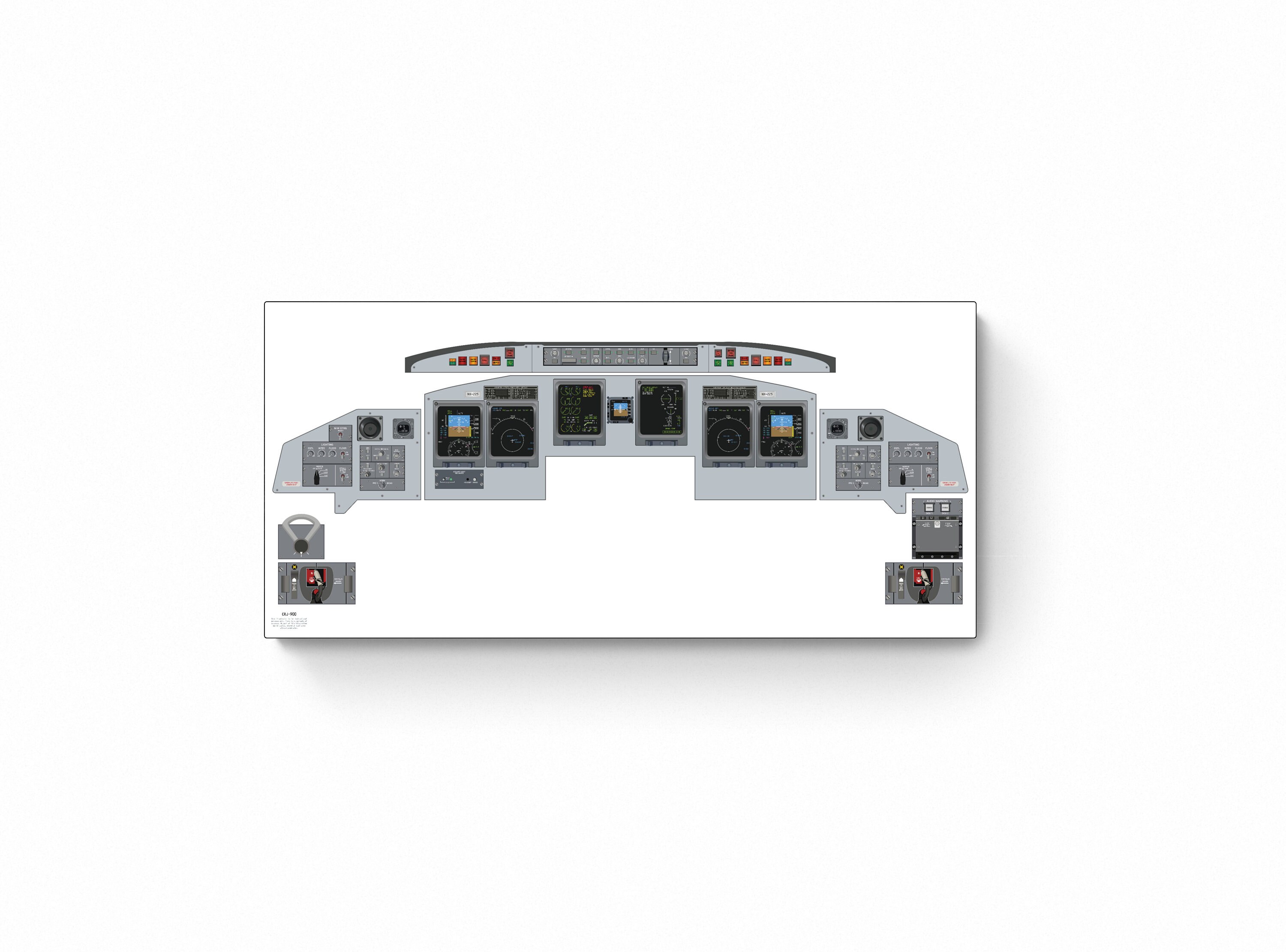 CRJ Cockpit Poster Training Panel Set Flight Simulator - Etsy 日本