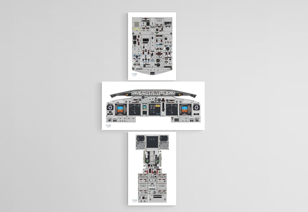B737 Cockpit Poster 737 Simulator Training Boeing 737 800 Cockpit ...
