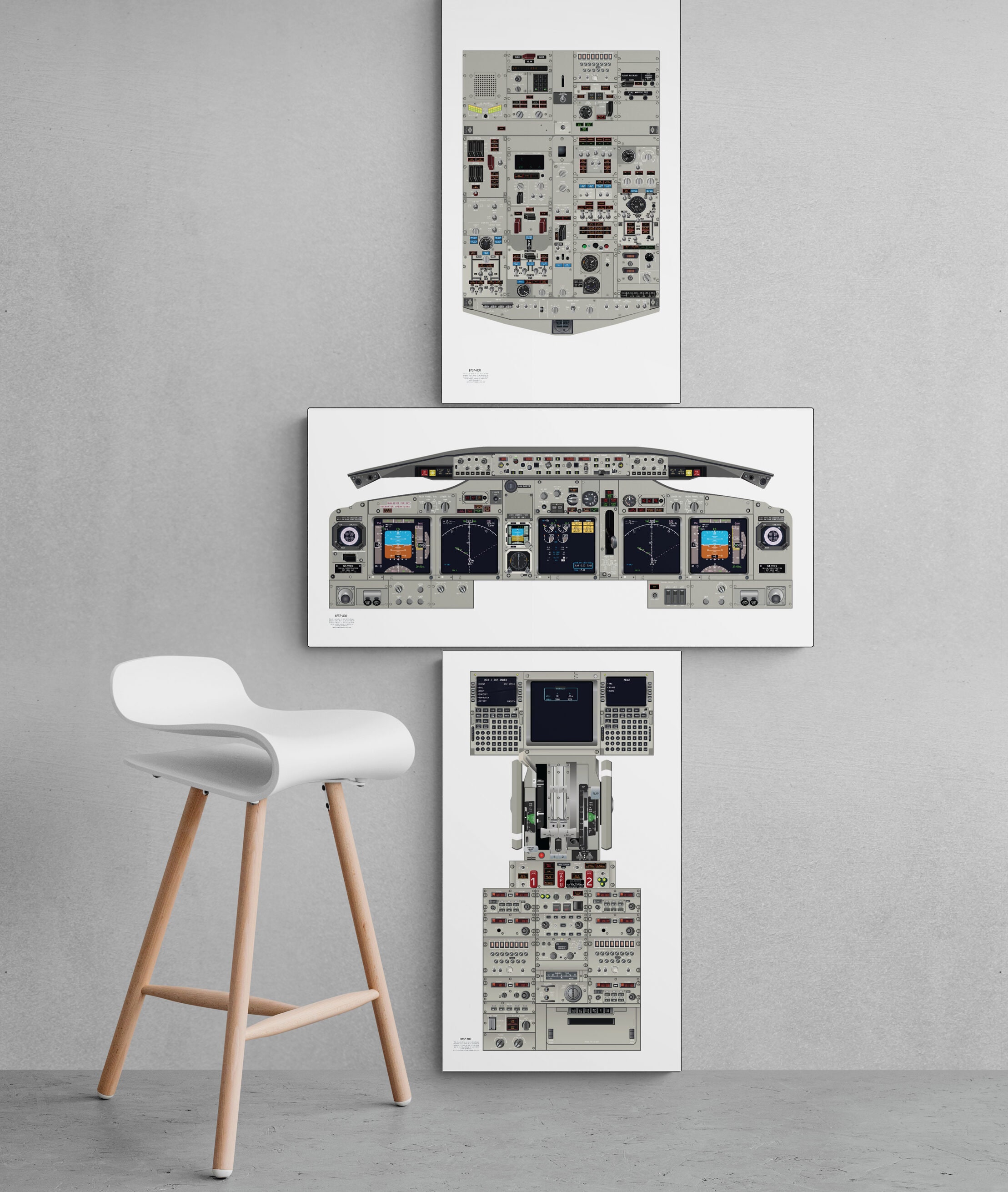 Boeing 737 Cockpit Training Poster Panel Set Flight - Etsy