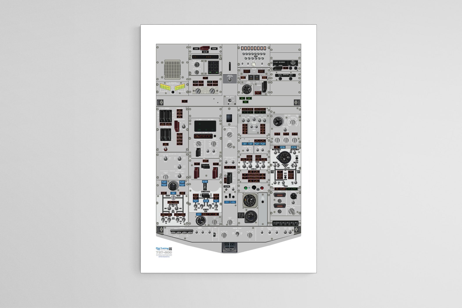 B737 Cockpit Poster 737 Simulator Training Boeing 737 800 Cockpit ...