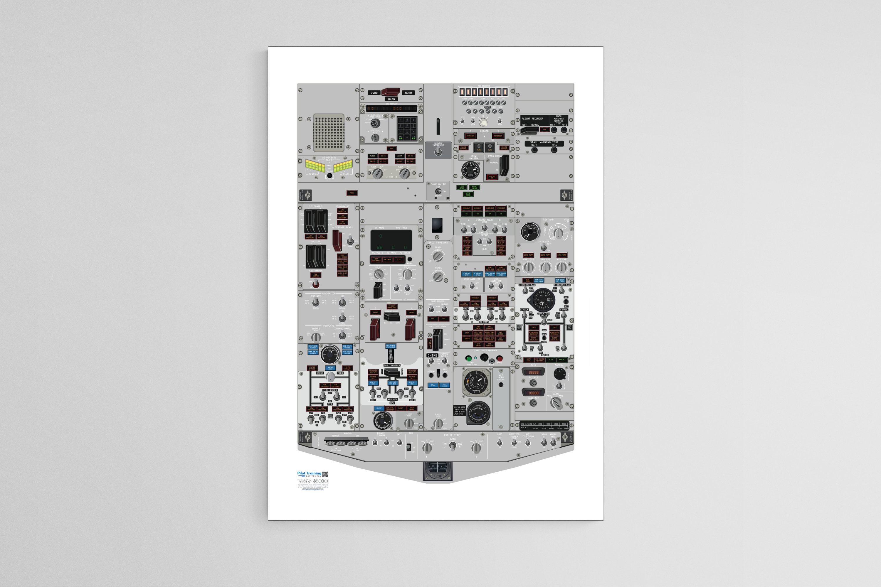 B737 Cockpit Poster 737 Simulator Training Boeing 737 800 Cockpit ...