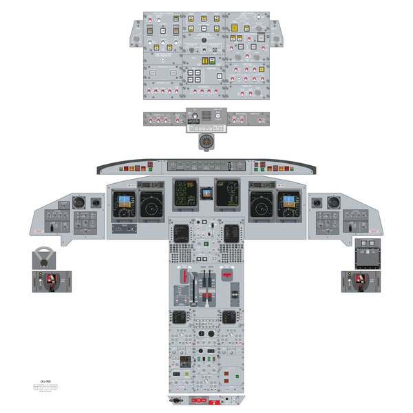 Crj 700 Cockpit Poster Etsy
