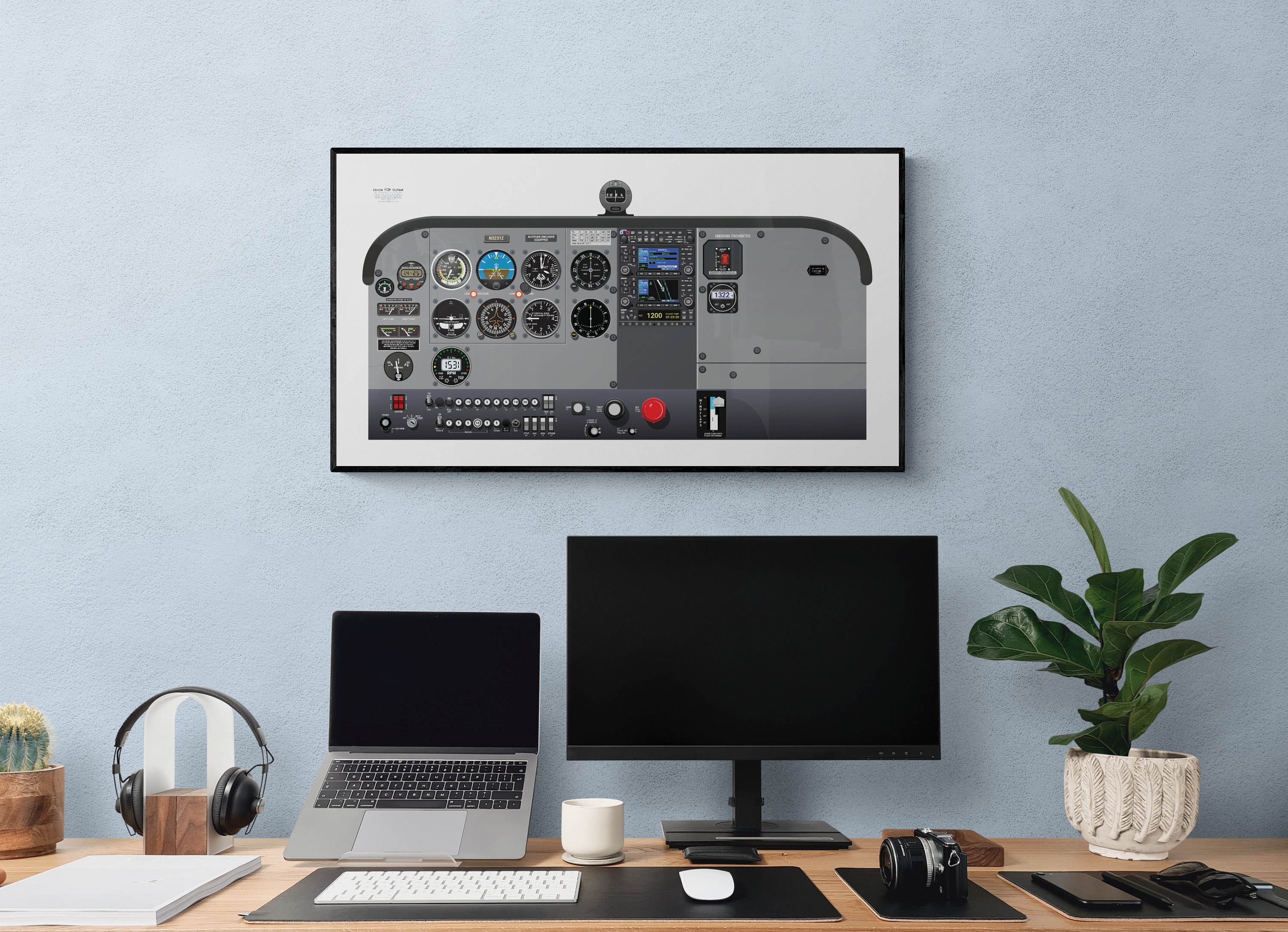Printable Cessna 172 Cockpit Poster Wall Art - Etsy