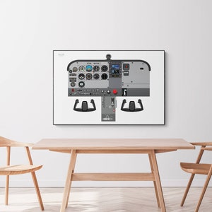Personalized Pilot Gift Cessna 172 Cockpit Poster C172 Training Poster ...