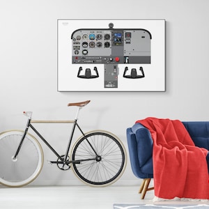 Personalized Pilot Gift Cessna 172 Cockpit Poster C172 Training Poster ...