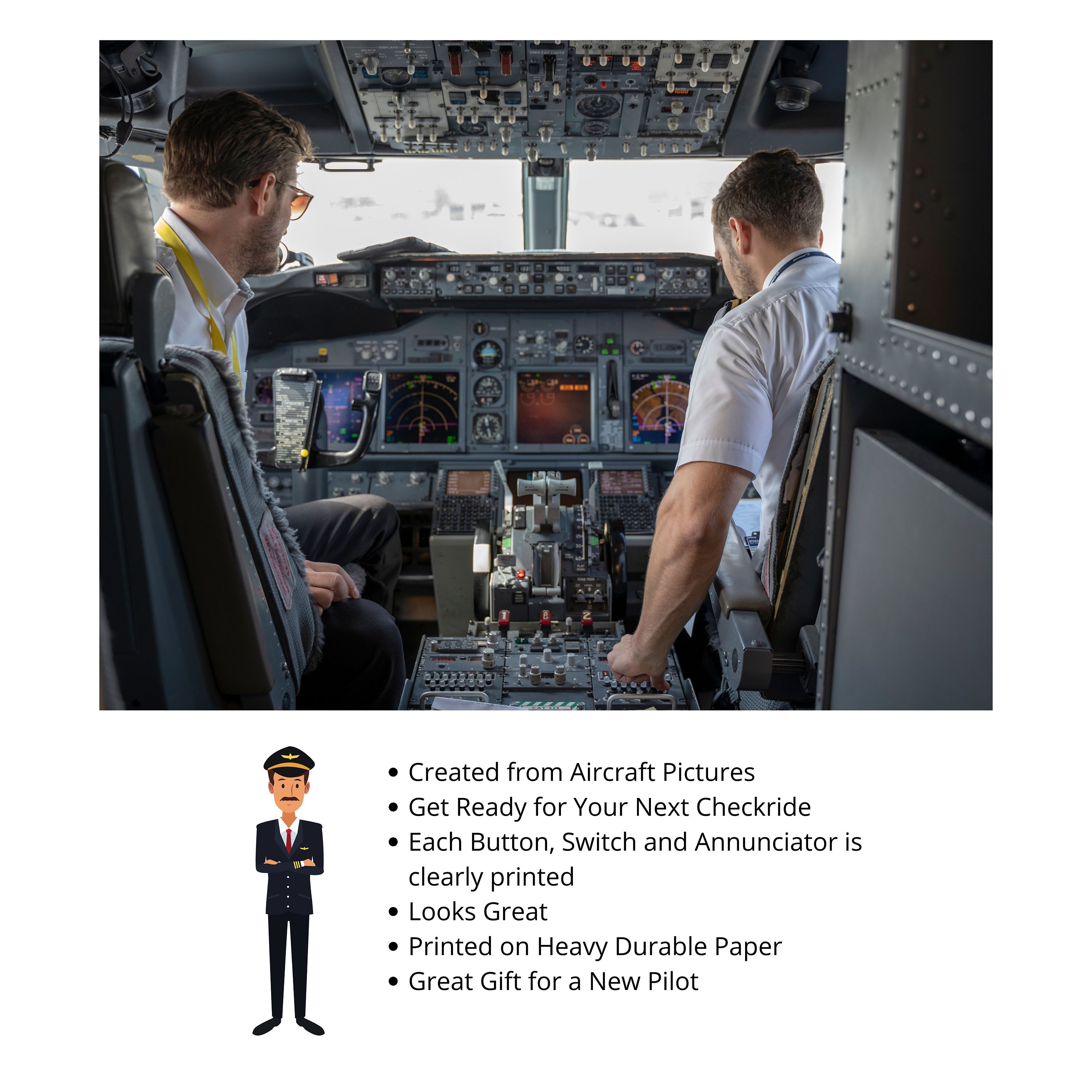 Boeing 737-800 - Cockpit Poster Pilot Gift Aviation Aircraft Poster - Etsy