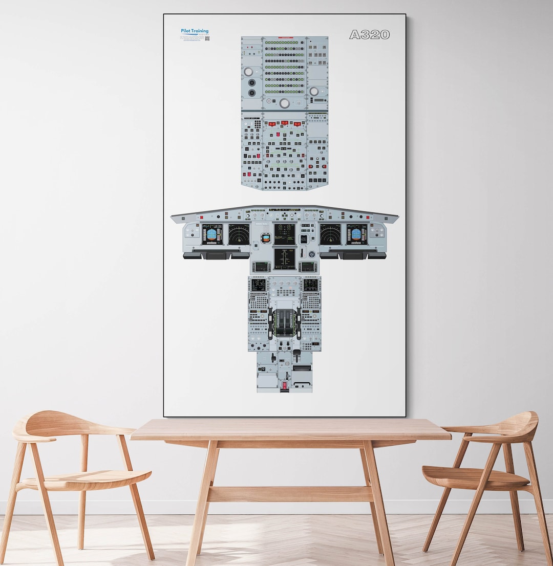 AIRBUS A320 Cockpit Poster Airbus 320 Training Poster A320 Poster ...
