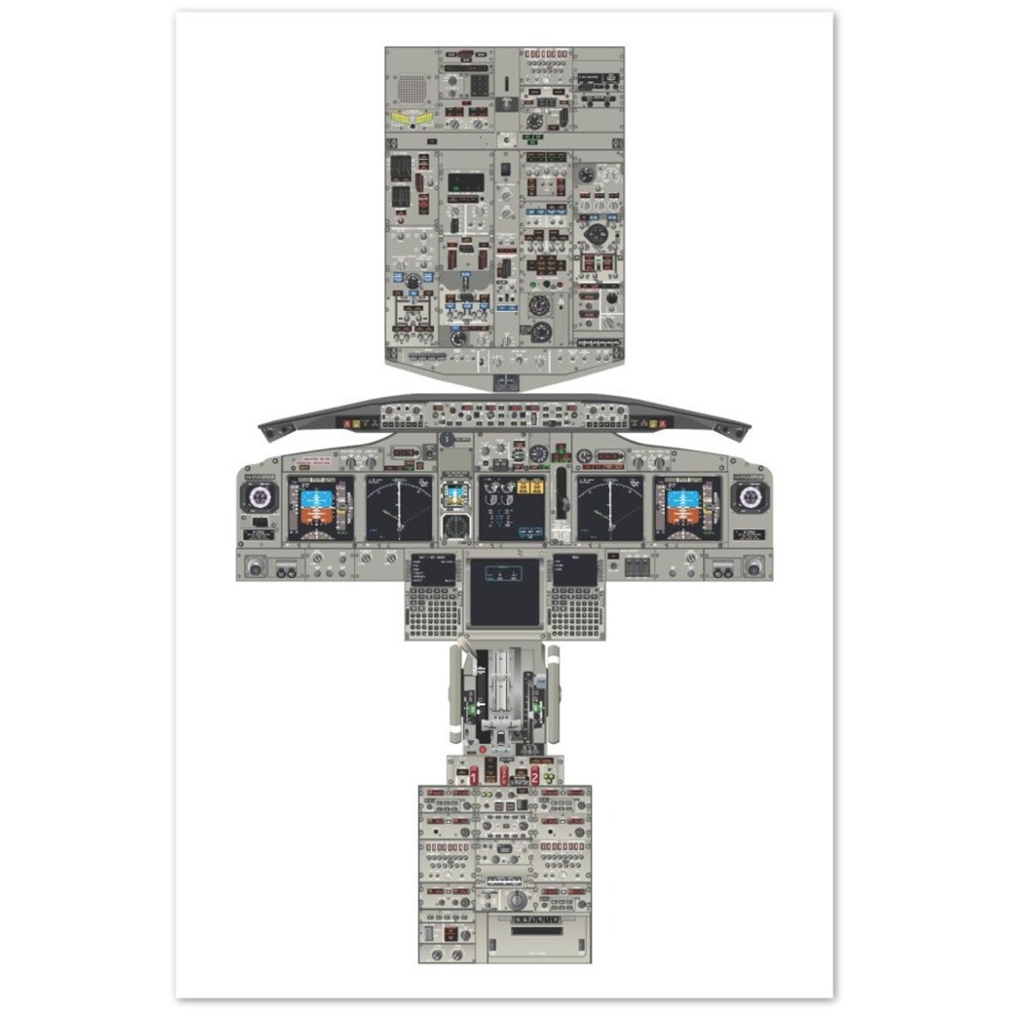 Huge Boeing 737-800 Cockpit Poster Pilot Gift Aviation - Etsy