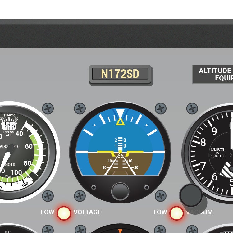 Personalized Pilot Gift Cessna 172 Cockpit Poster C172 Training Poster ...