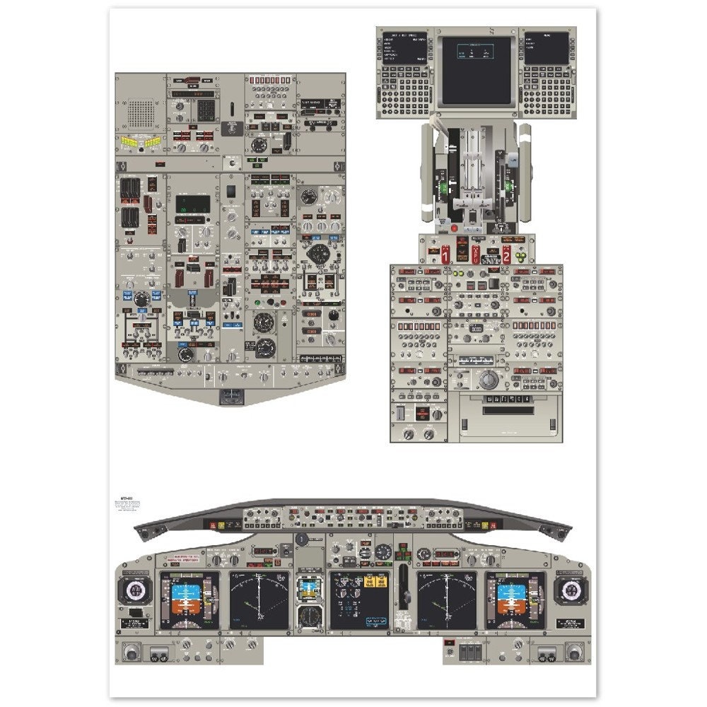 Boeing 737-800 - Training Poster Set - Cockpit Poster Set - Etsy
