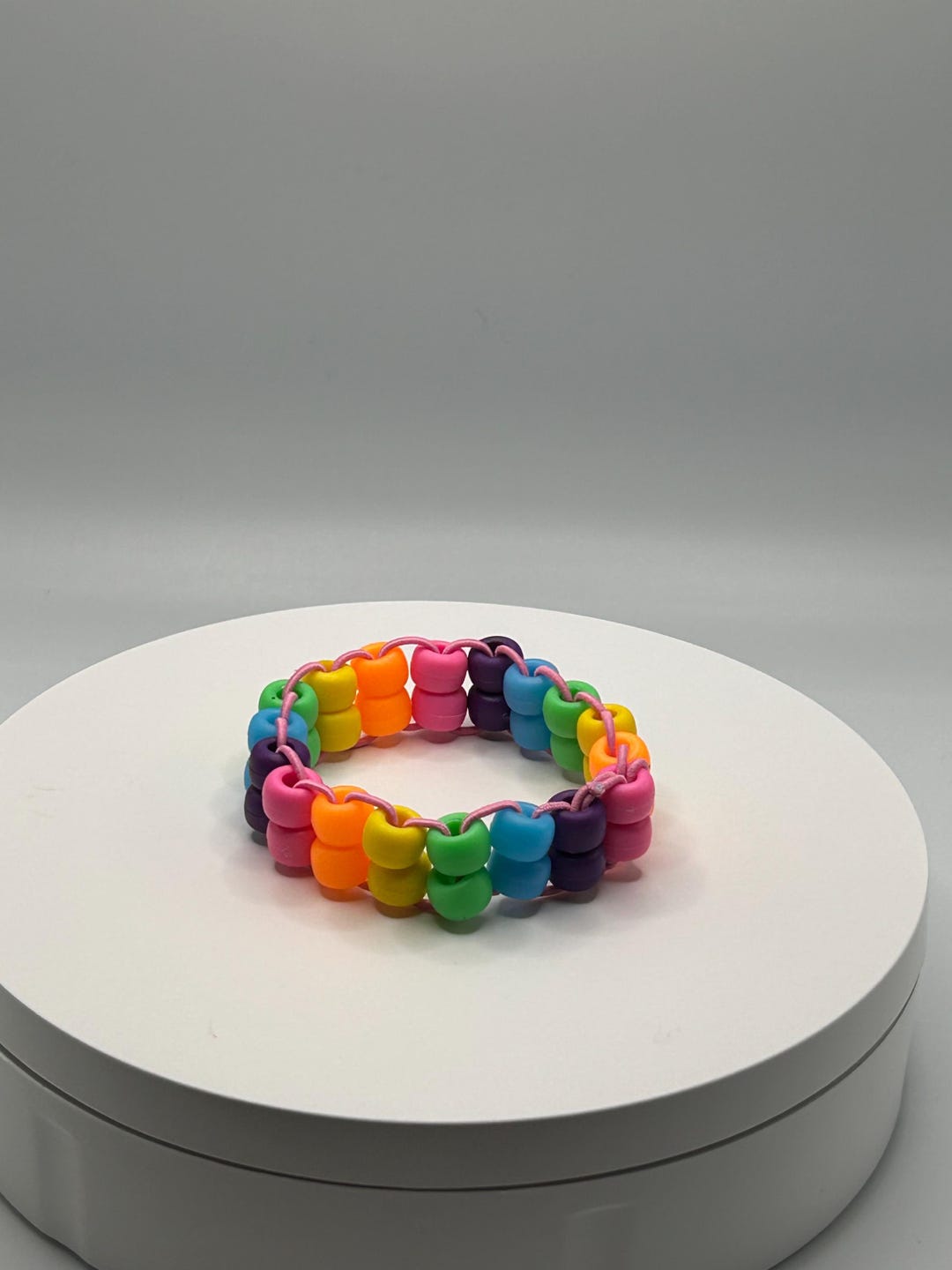 Rainbow Ladder Stitch Kandi Cuff - Etsy