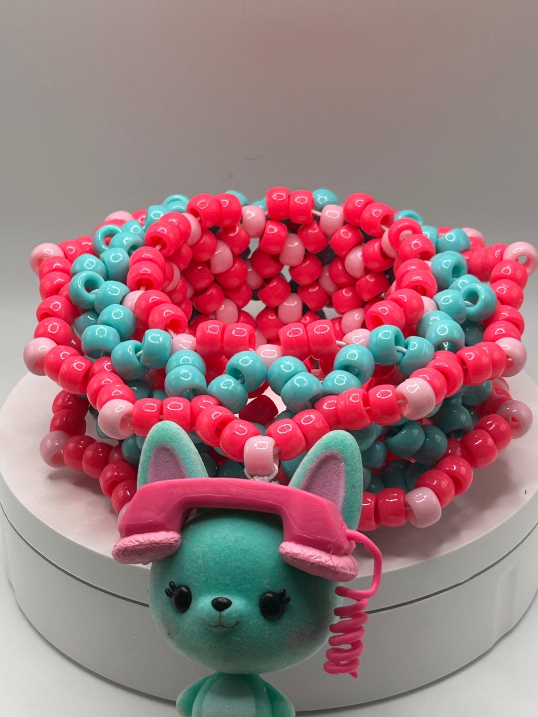 Cute Kandi Cuff With Animal & Phone Charm - Etsy