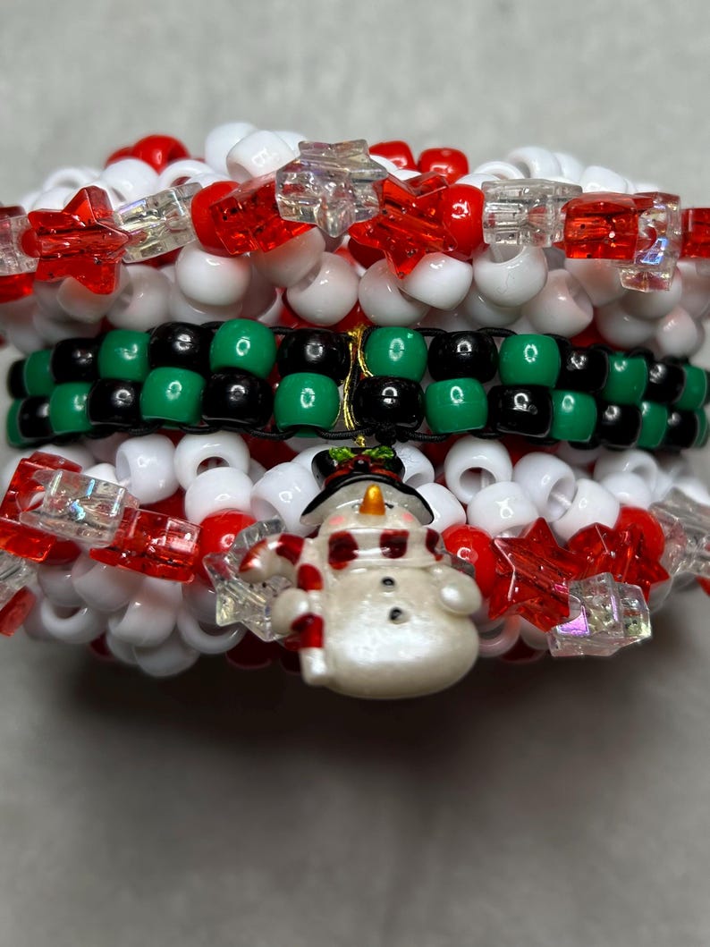 Snowman Rotator Kandi Cuff - Etsy