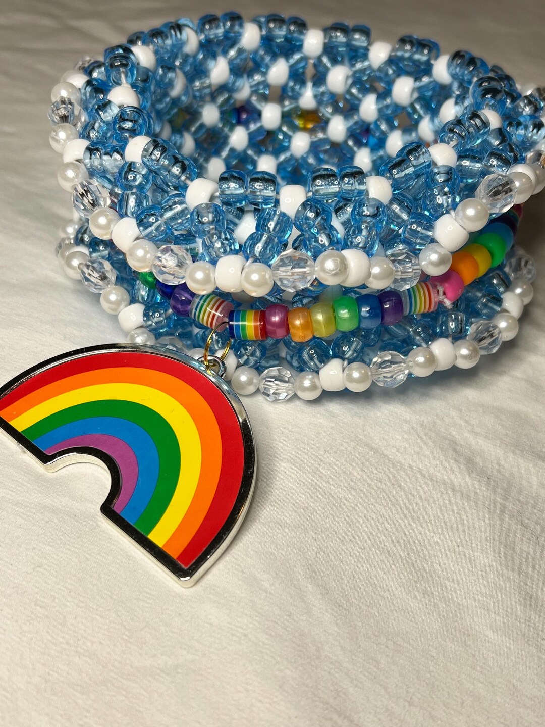 Rainbow Sky Kandi Cuff - Etsy