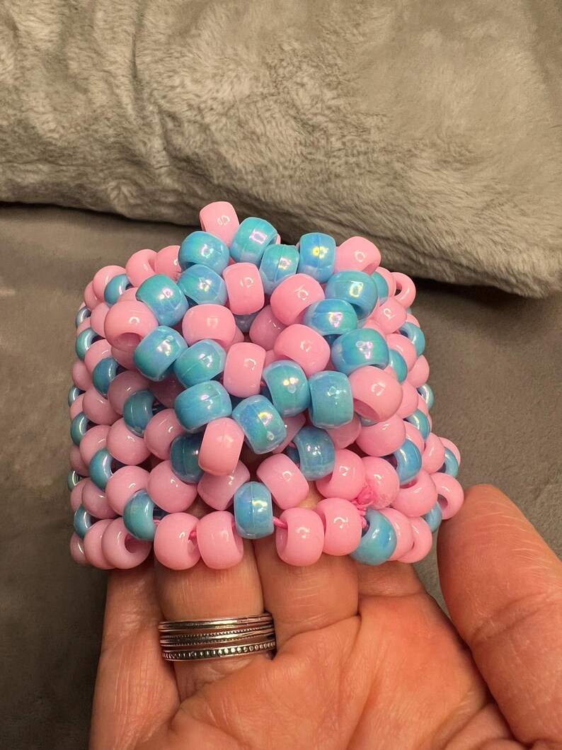 Kandi Pink and Blue Star Cuff - Etsy