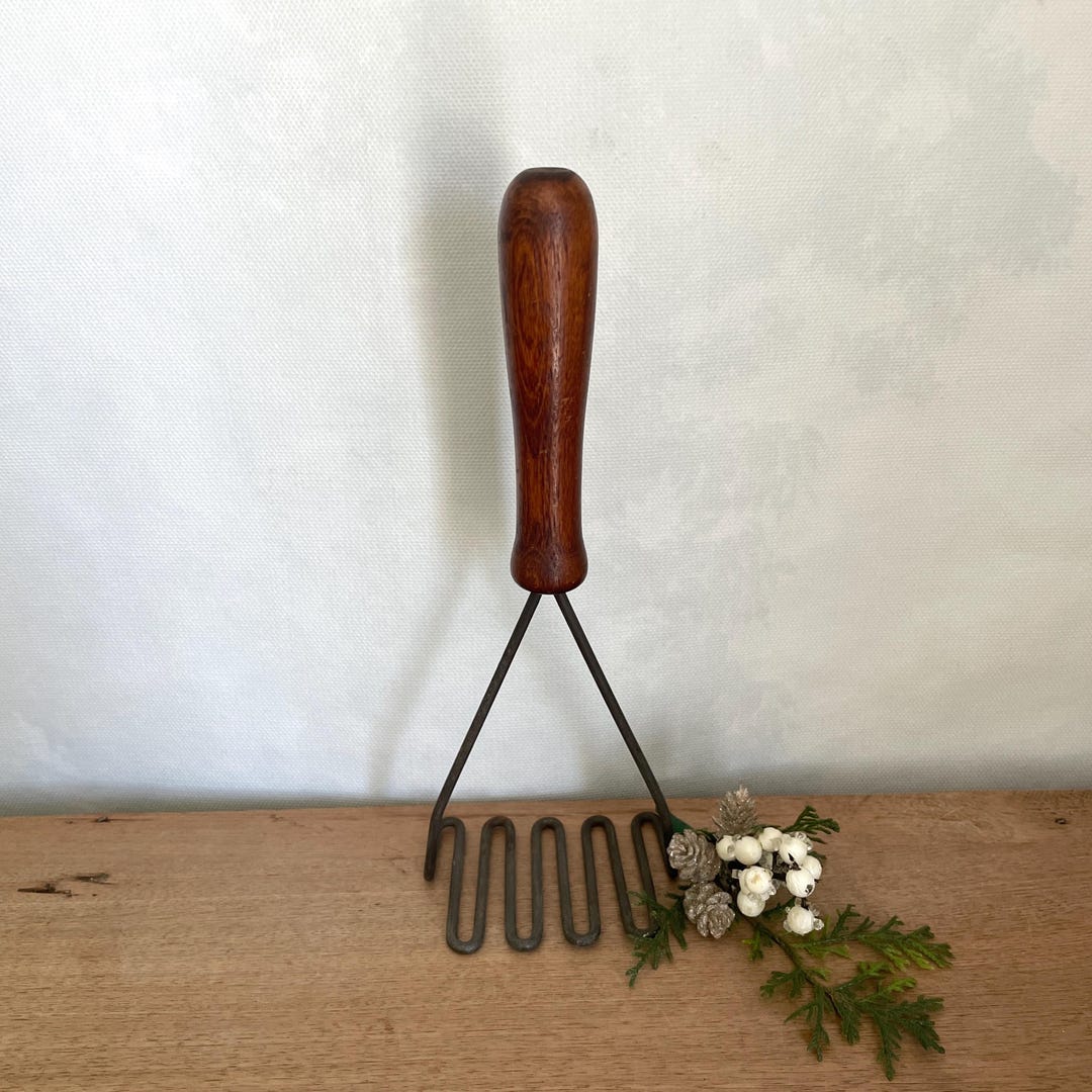 Vintage Wood Handle Potato Masher, Farmhouse Kitchen Decor - Etsy