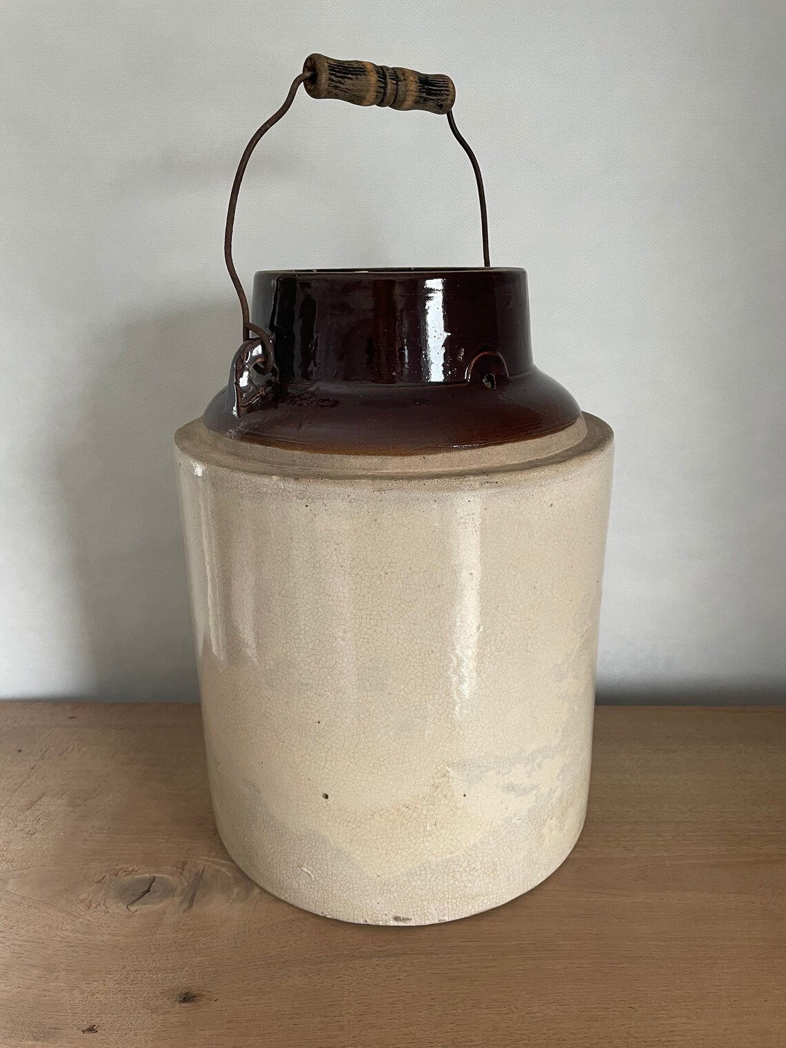 Vintage Western Stoneware Crock, Crock, Stoneware Jug, Primitive Decor ...