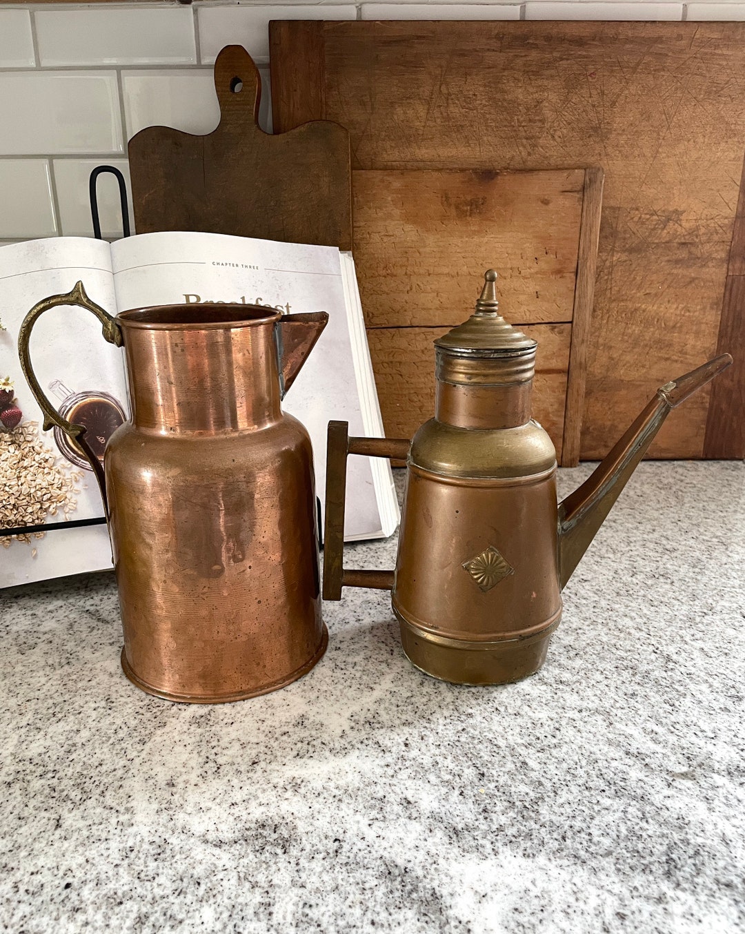 Vintage Copper Pitcher, Copper Pitcher, Copper and Brass, Copper Tea ...
