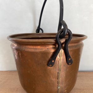 Copper Bucket, Vintage Copper Pot, Copper Pot, French Country, Copper ...
