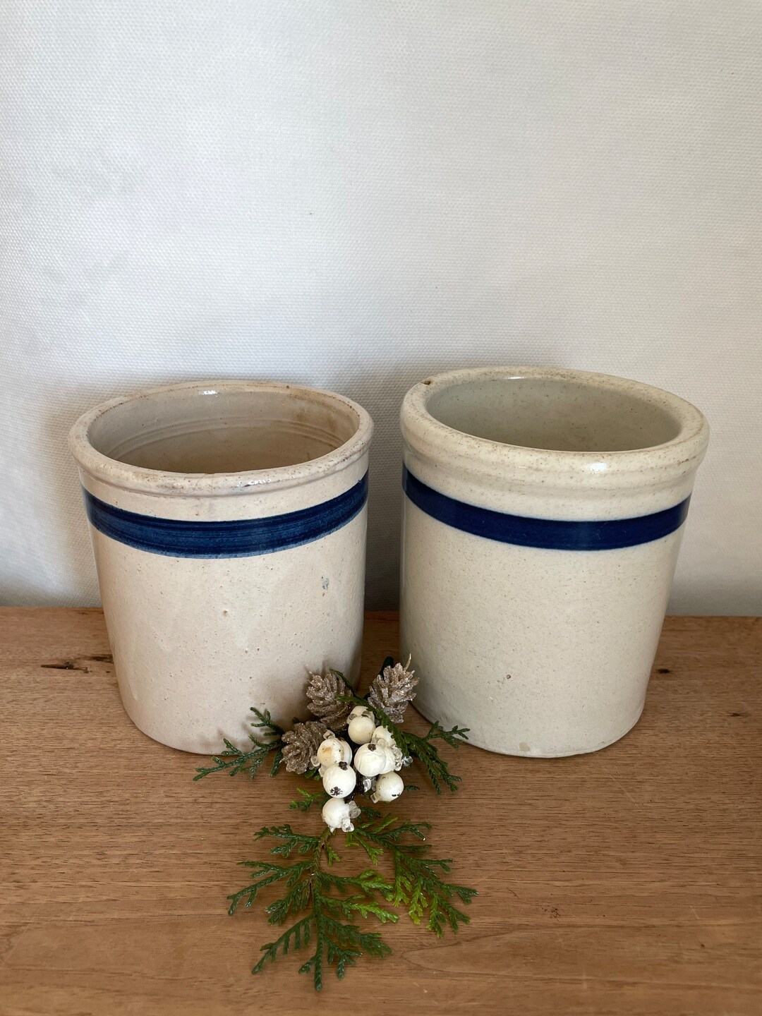 Blue Stripe Crock, Crock, Vintage Crock, Stoneware Crock, Antique Crock ...