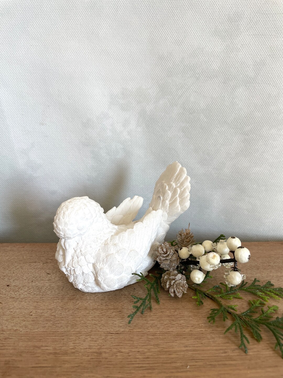 White Alabaster Bird, Farmhouse Decor, Antique Decor, Vintage Decor ...