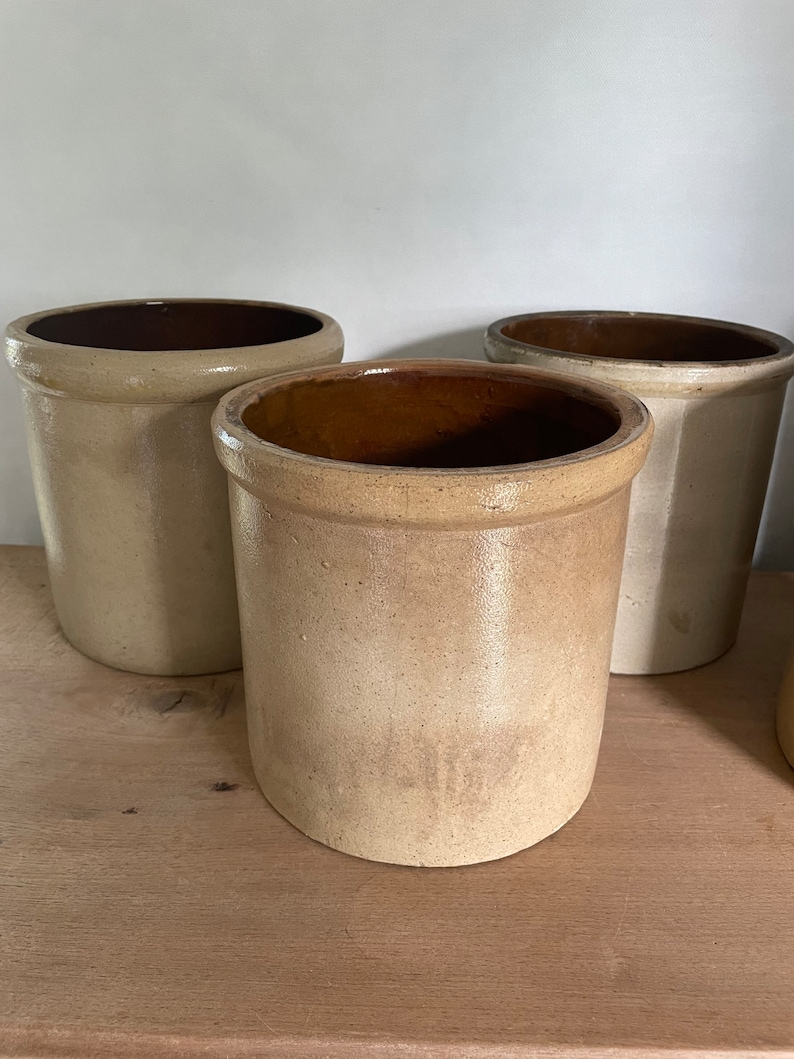 Antique Stoneware Crock Cream Crock Utensil Crock Kitchen - Etsy