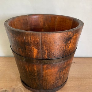 Barrel Bucket, Vintage Barrel Bucket, Vintage Bucket, Vintage Barrel ...