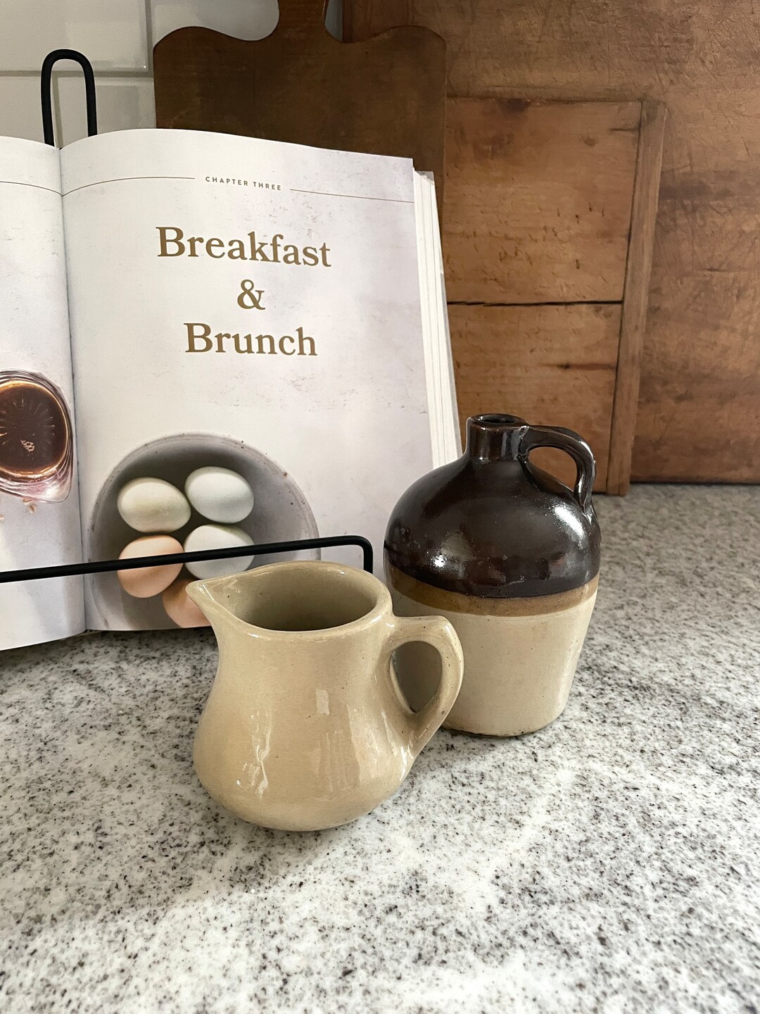 Stoneware Creamer, Stoneware Jug, Macomb Pottery Co Jug, Vintage Decor ...