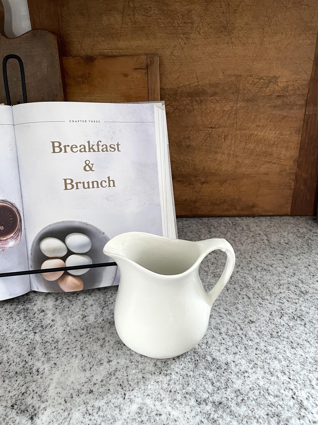 Small White Ironstone Pitcher, Small White Pitcher, Vintage Pitcher ...