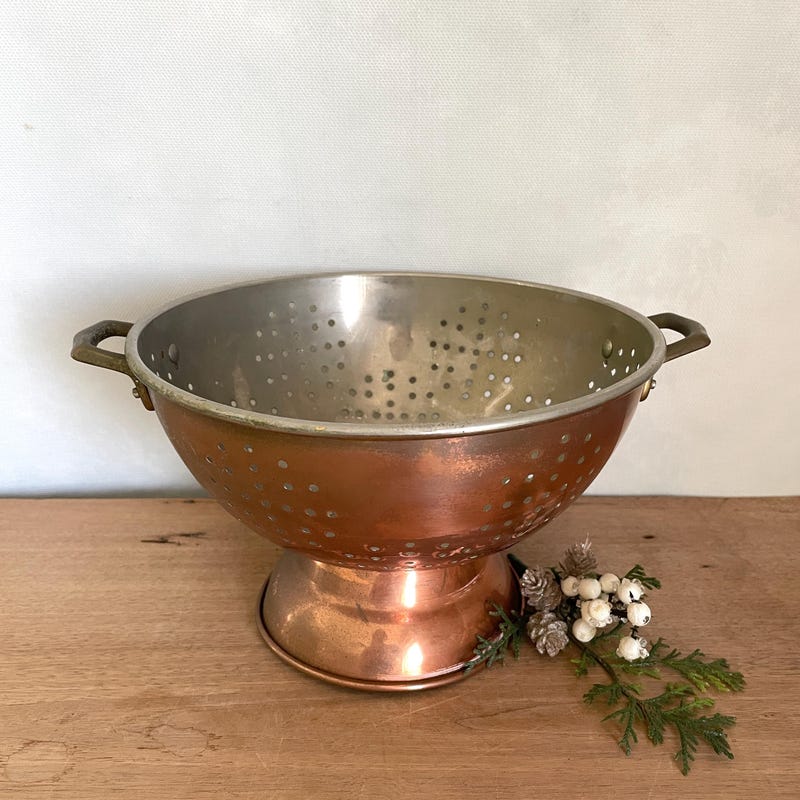 Copper Colander - Etsy