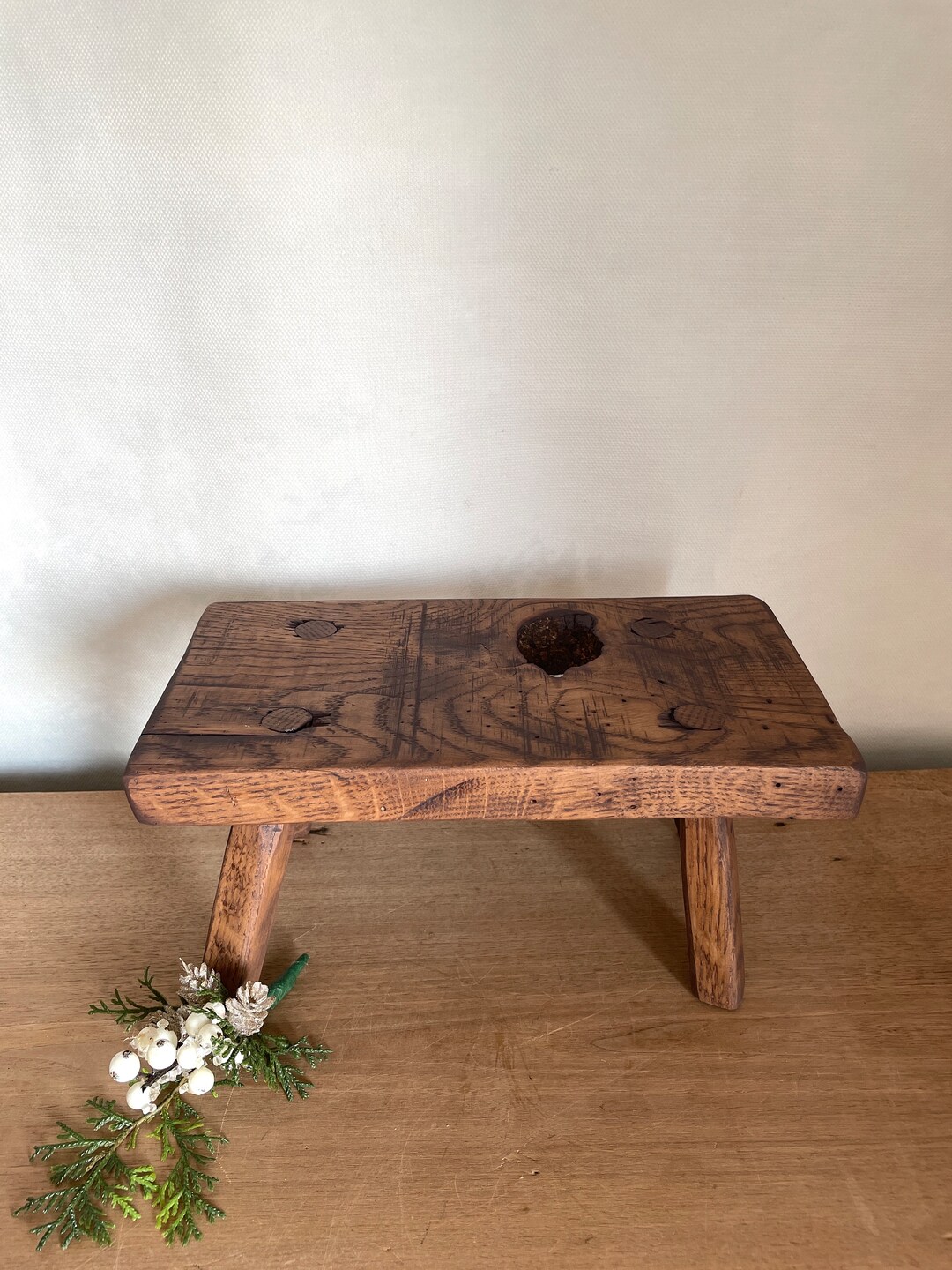 Small Wood Stool, Kitchen Counter Stool, Kitchen Stool, Small Stool ...
