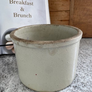 Small White Crock, White Crock, Vintage Crock, White Bowl, Kitchen ...