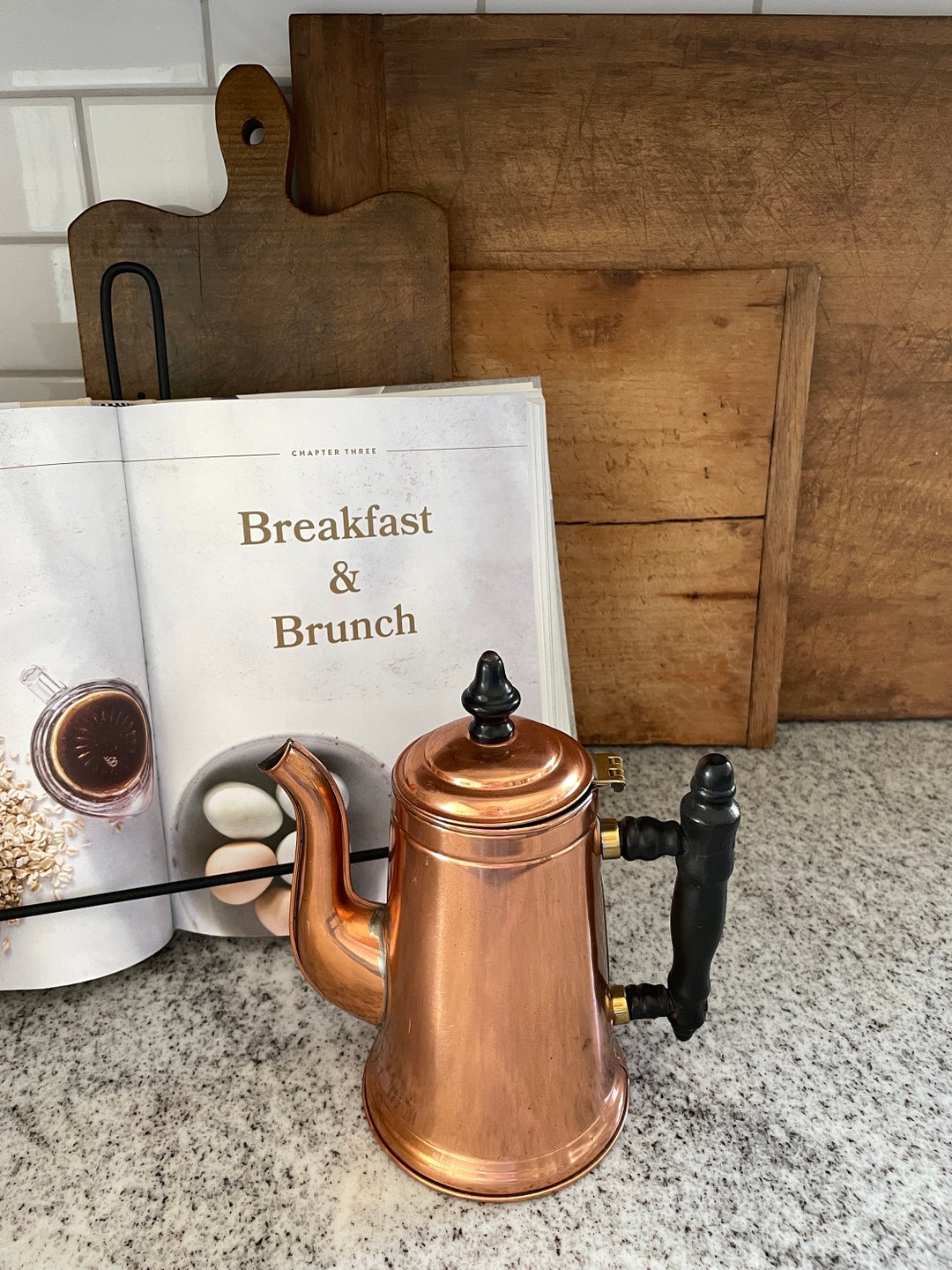 Copper Coffee Pot, Vintage Copper Pot, Copper Pitcher, Vintage Decor ...