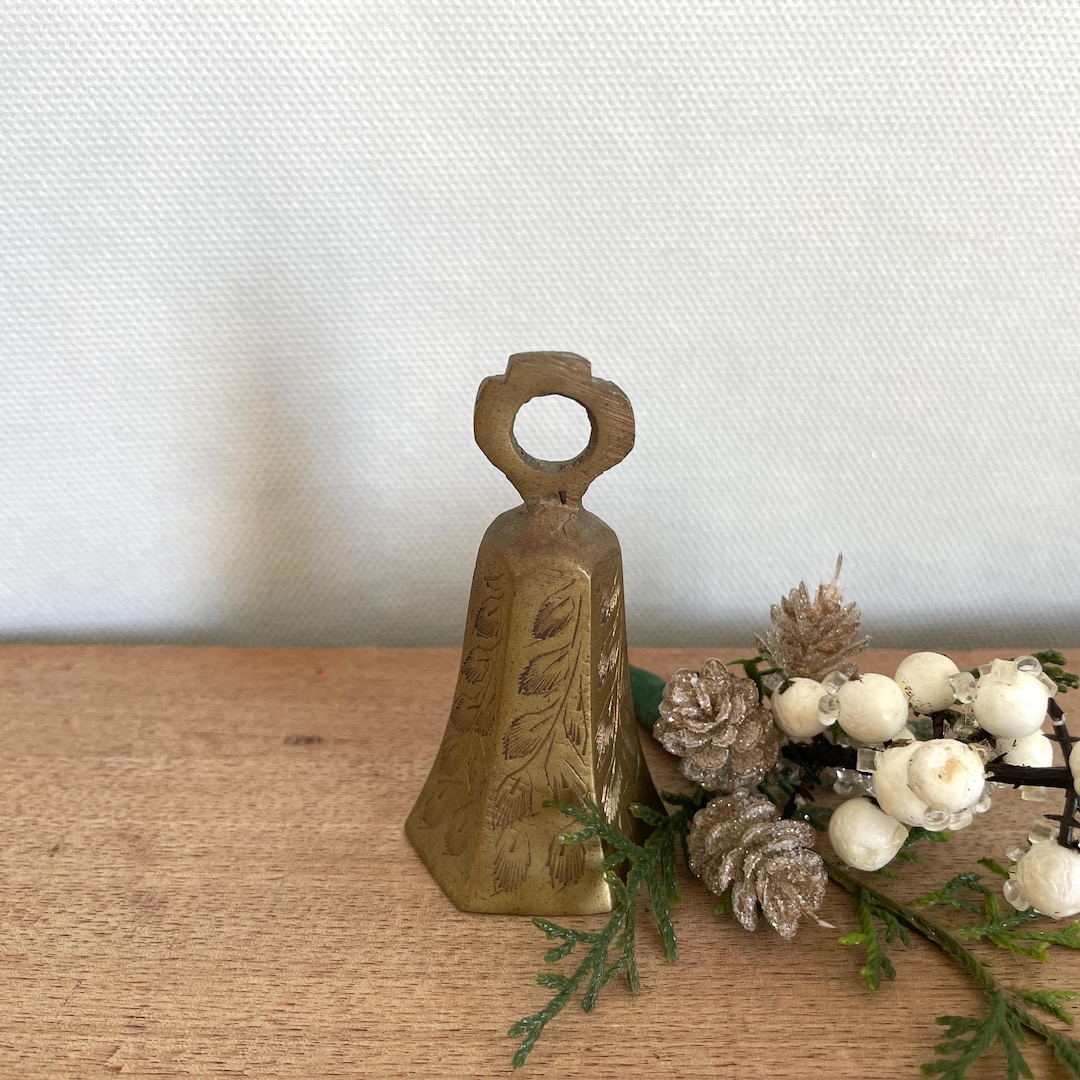 Vintage Brass Bell Shelf Decor Bookshelf Decor Brass Accent - Etsy
