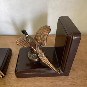 Pheasant Bookends, Vintage Bookends, Bookends, Brass Pheasant Bookends ...