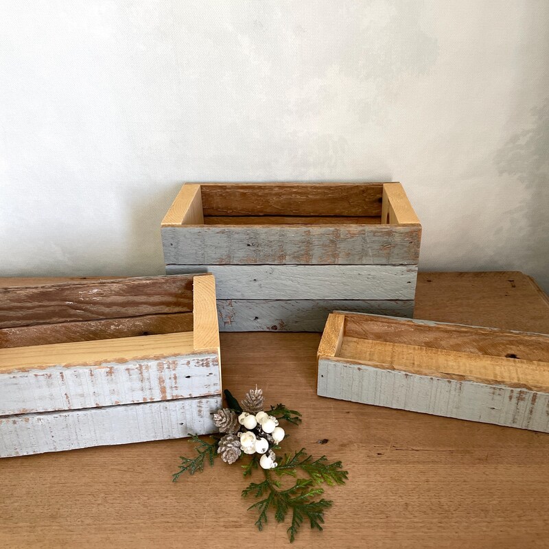 Reclaimed Wood Crate - Etsy