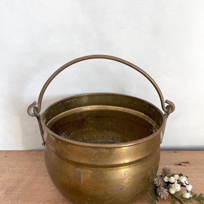 Antique Brass Bucket - Etsy