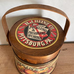 Vintage Apple Butter Bucket, Wood Firkin Bucket, Wood Bucket, Barrel ...