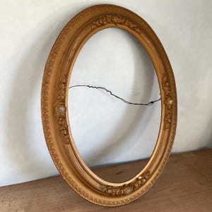 Round Ornate Gold Frame Wood Frame Gold Painting Frame Wall Hanging ...