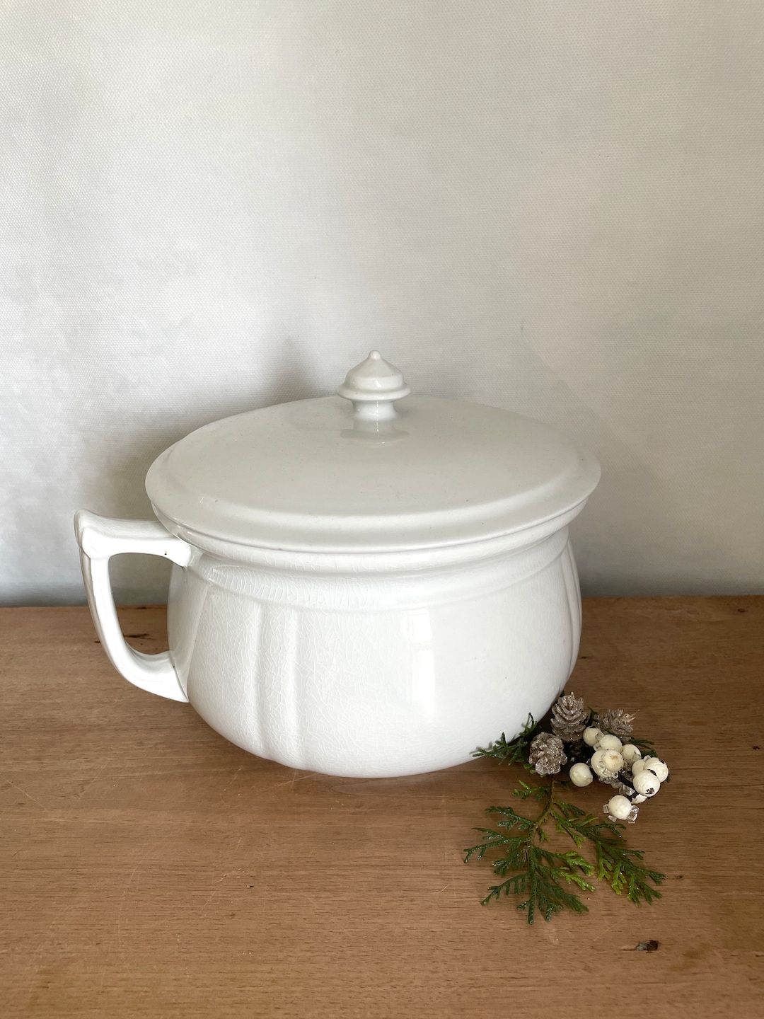 European Chamber Pot, Royal Ironstone Chamber Pot, Vintage Chamber Pot ...