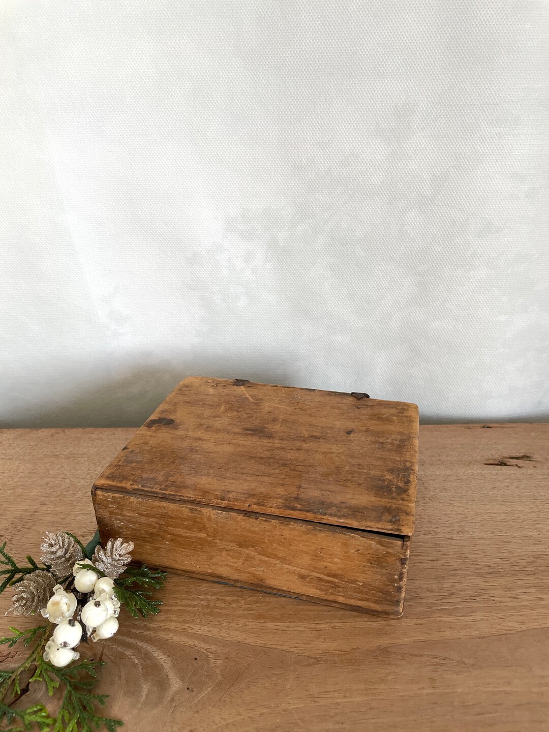 Vintage Wood Box, Wood Box, Primitive Wood, Primitive Decor, Vintage ...