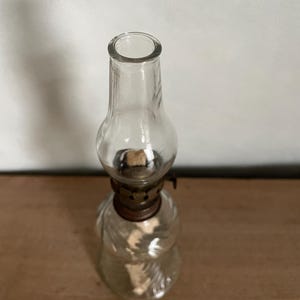 Small Glass Oil Lamp, Oil Lamp, Vintage Oil Lamp, Glass Oil Lamp, Lamp ...