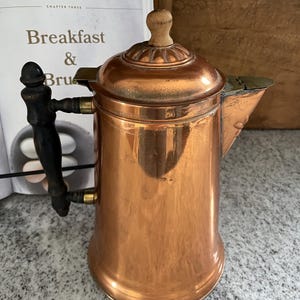 Copper Coffee Pot, Vintage Copper Pot, Copper Pitcher, Vintage Decor ...