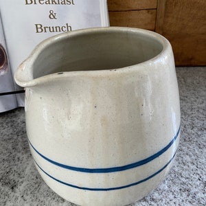 Utensil Crock, Stoneware Batter Bowl, Blue Stripe Pitcher, Blue Stripe ...