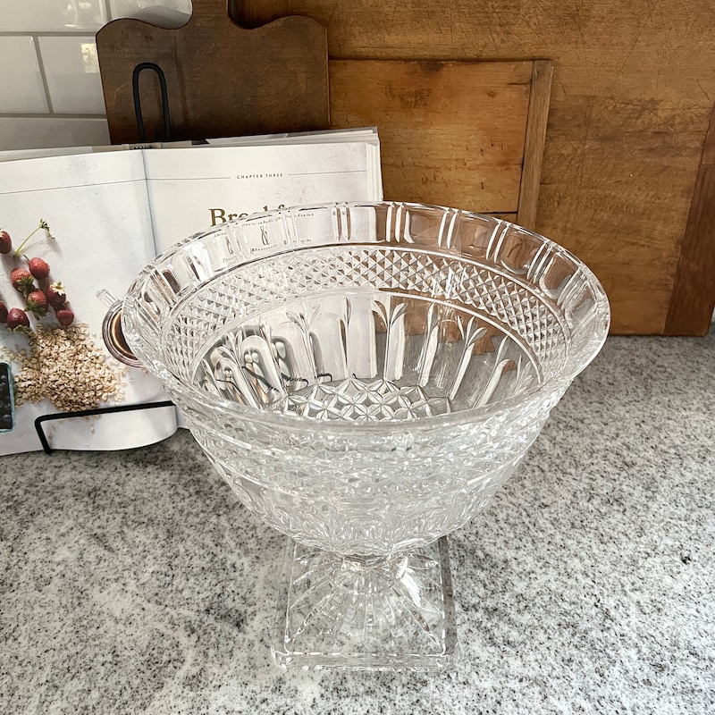 Antique Crystal Punch Bowls - Etsy