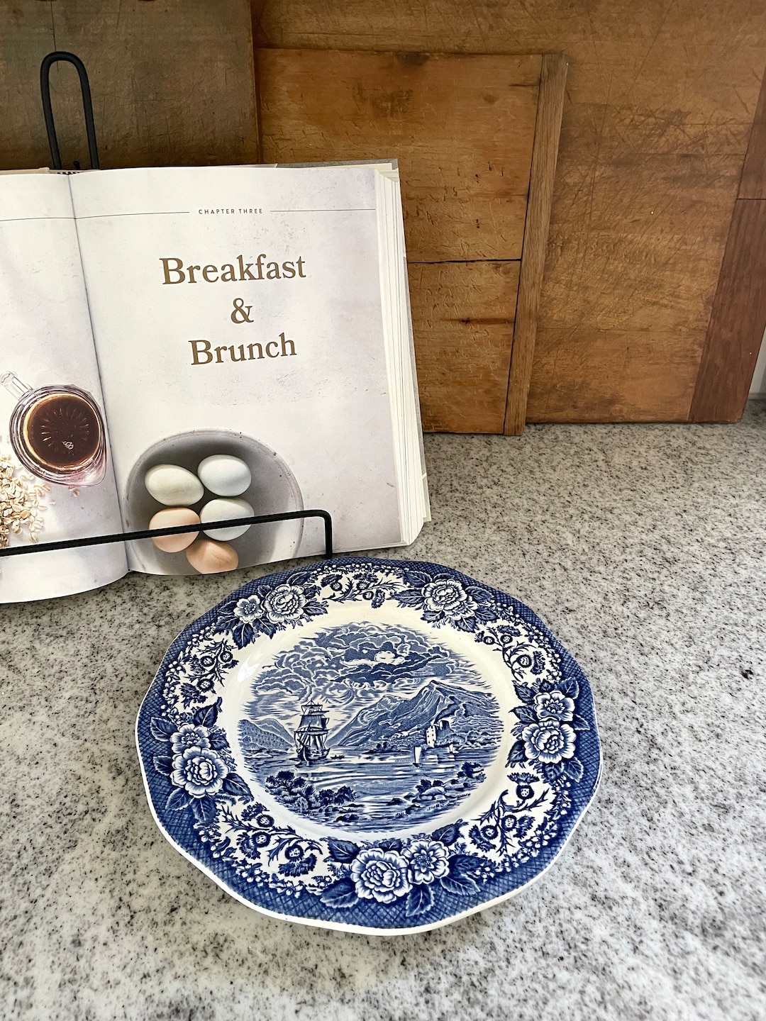 European Plate, Blue and White Plate, Ironstone Plate, Vintage Plate ...