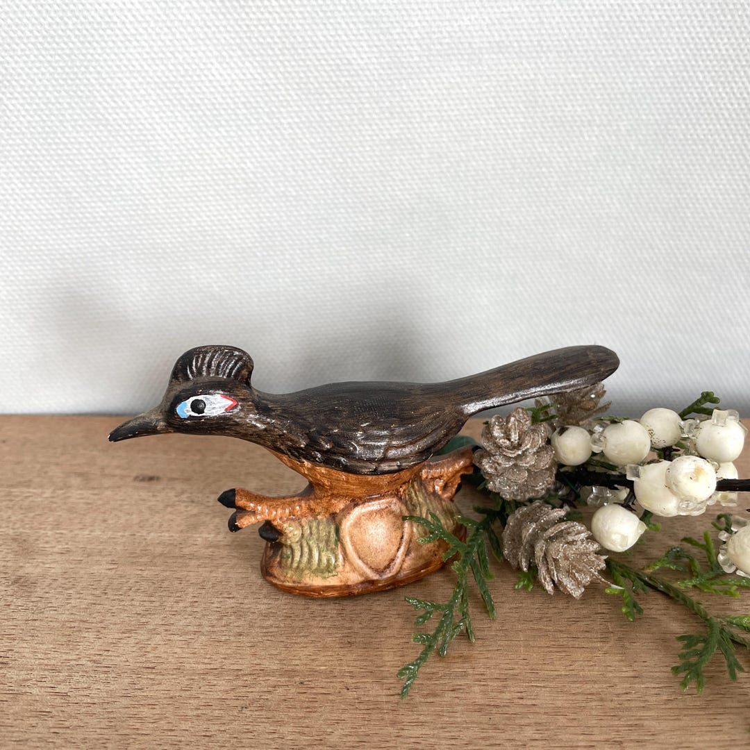 Mini Handmade Ceramic Roadrunner, Vintage Roadrunner, Vintage ...